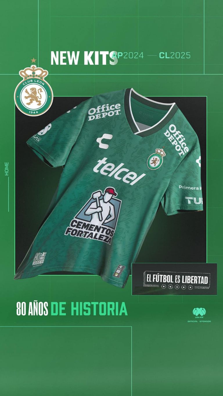 ¡80 años de tradición! León presume jersey de aniversario para el A2024 ...